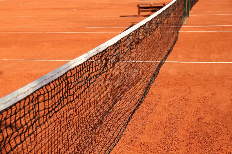 Net on Ground Court on Day Light Stock Image - Image of competition ...