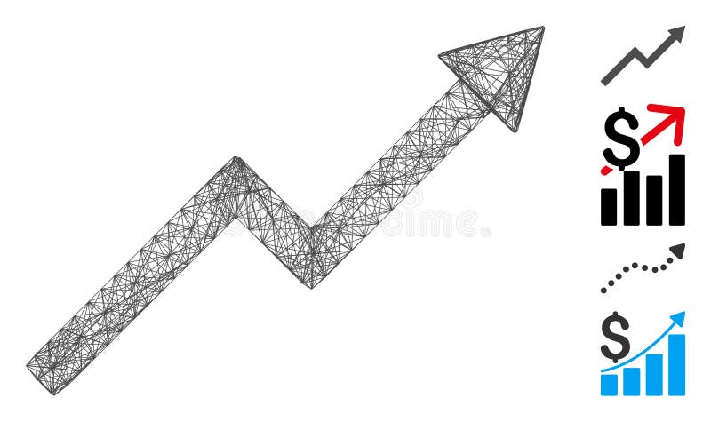 Net Growth Trend Chart Vector Mesh Stock Illustration - Illustration of ...