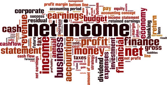 Net income word cloud stock vector. Illustration of finance - 252910749