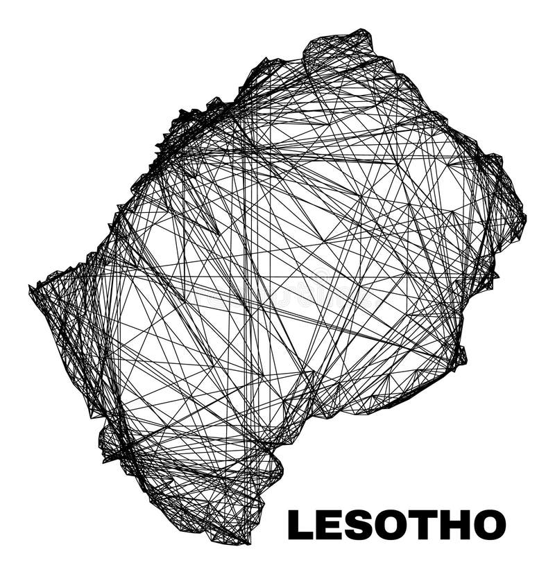 Lesotho map - cdr format stock vector. Illustration of provinces - 97152047