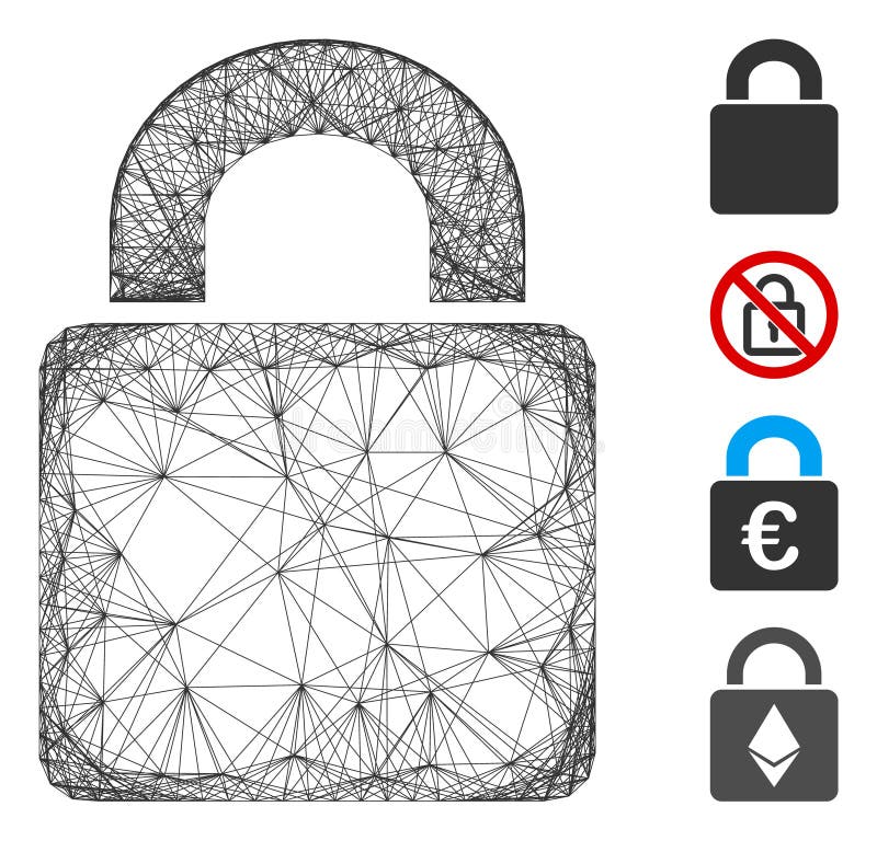 Net Lock Vector Mesh stock vector. Illustration of framework - 202647756