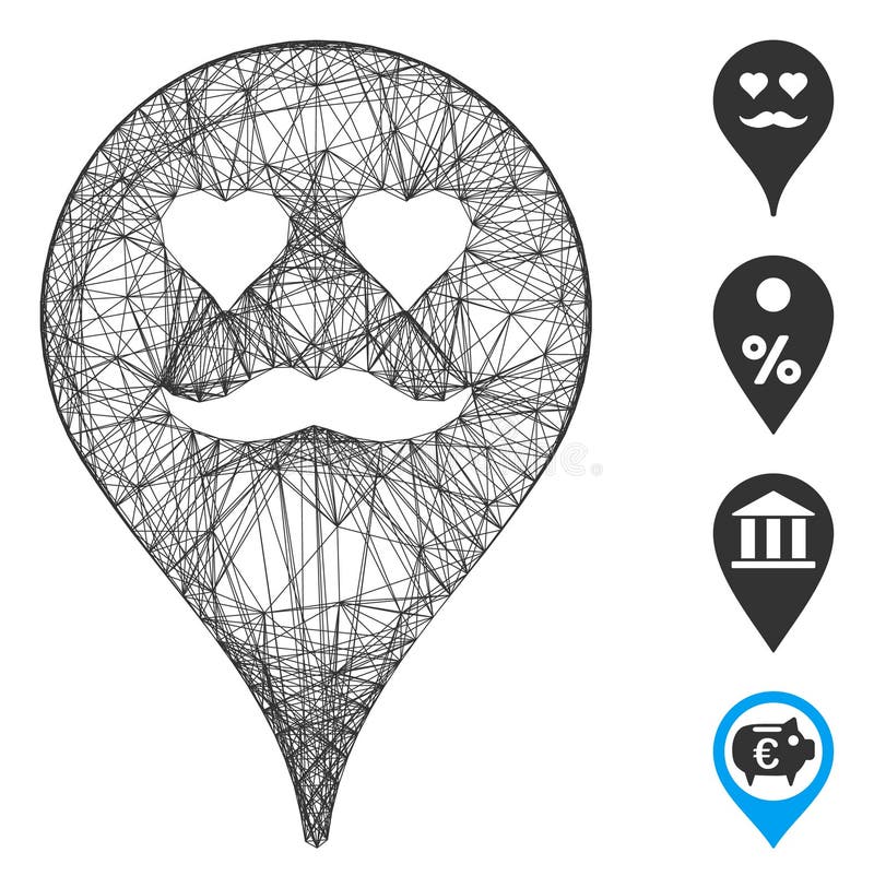 Net Lover Smiley Map Marker Vector Mesh Stock Illustration ... Net Lover Smiley Map Marker Vector Mesh Stock Illustration ...