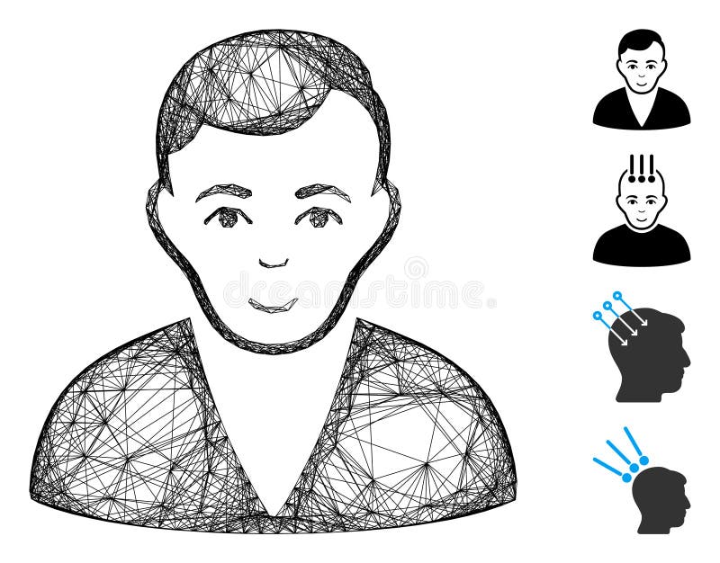 Net Man Vector Mesh stock vector. Illustration of account - 215372216
