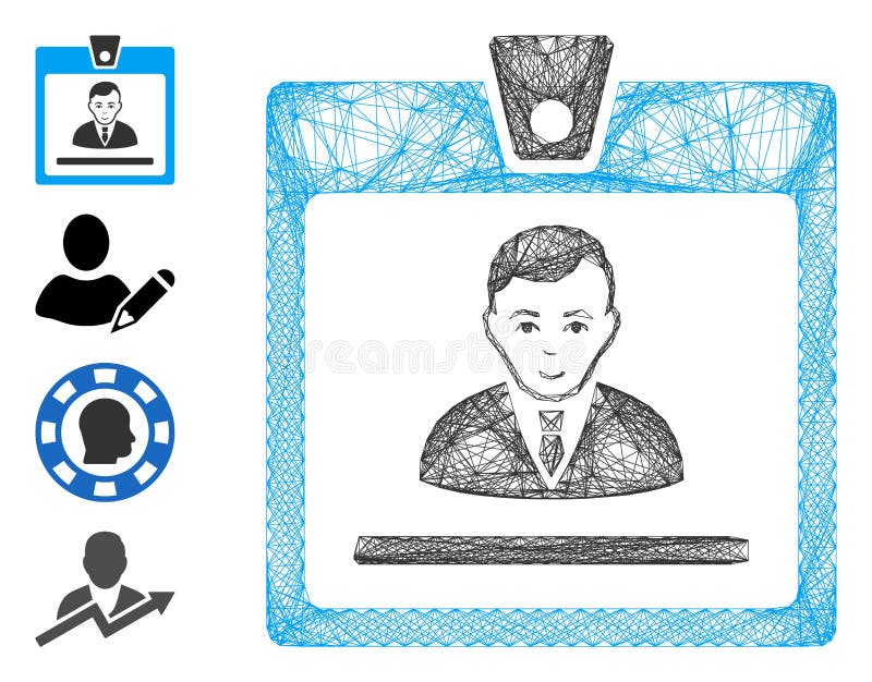 Manager Badge Icon Vector Outline Illustration Stock Vector ...