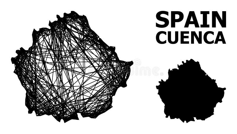 Net Map of Cuenca Province stock illustration. Illustration of vector - 162278855