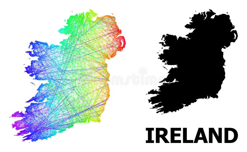 Gradient Ireland Map Stock Illustrations – 299 Gradient Ireland Map ...