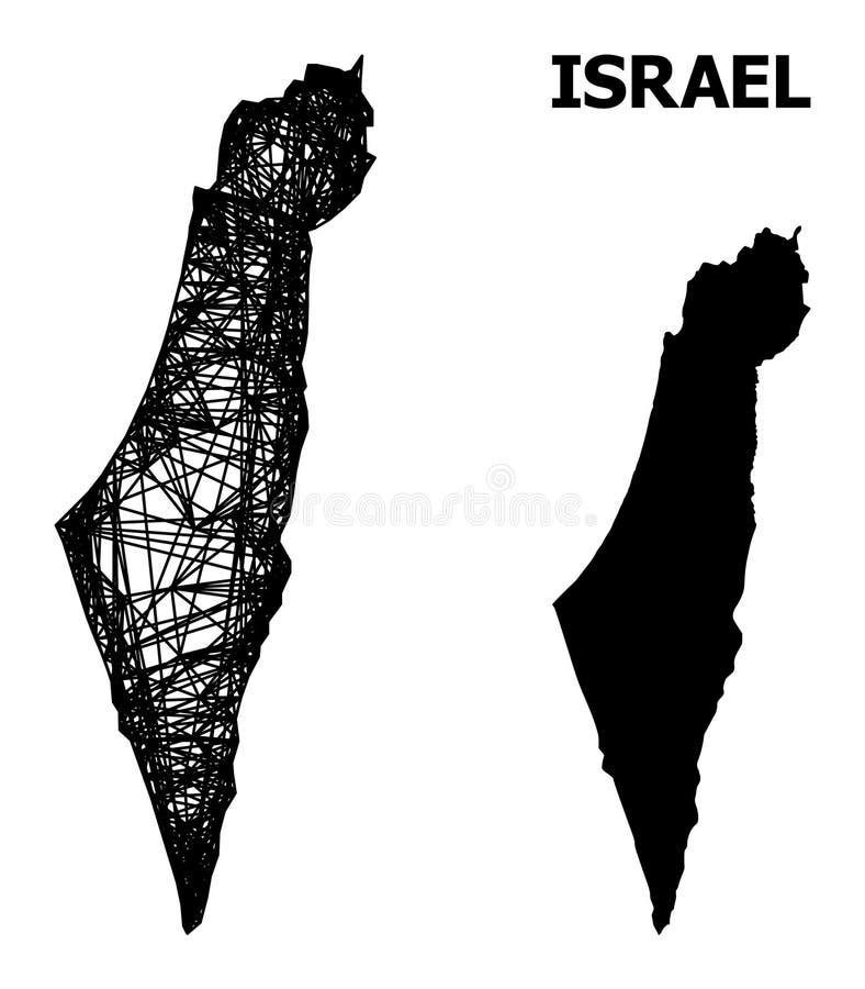 Net Map of Israel stock illustration. Illustration of frame - 162281060