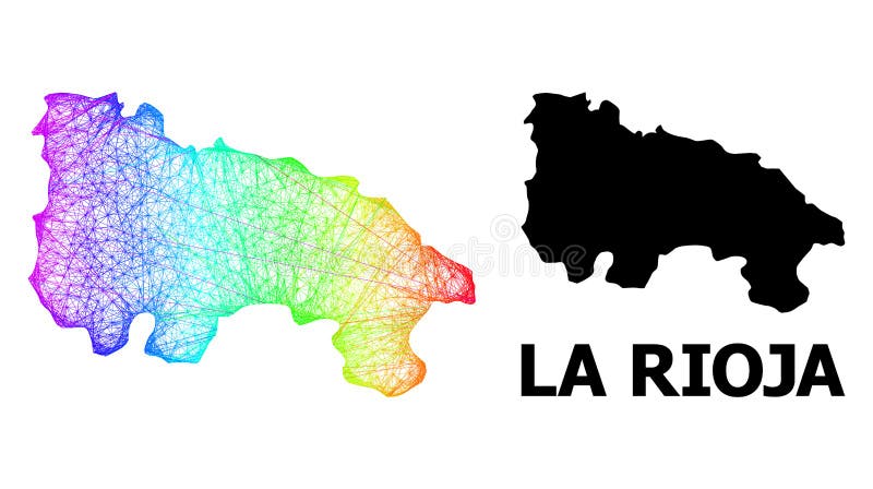 Net Map of La Rioja Spanish Province with Spectral Gradient Stock ...