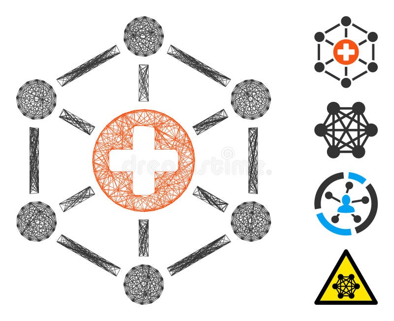 Net Medical Network Vector Mesh Stock Illustration - Illustration of ...