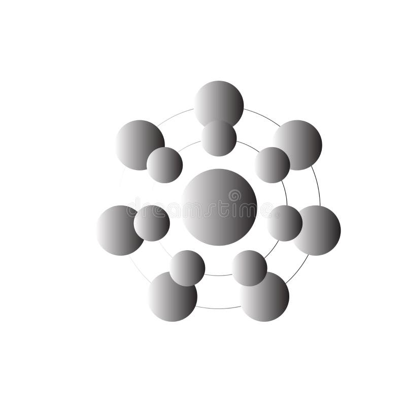 Net, Molecule Structure with Circles. Infographic, Template, Network ...
