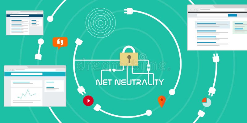 Net Neutrality Free Internet Access Stock Vector - Illustration of ...