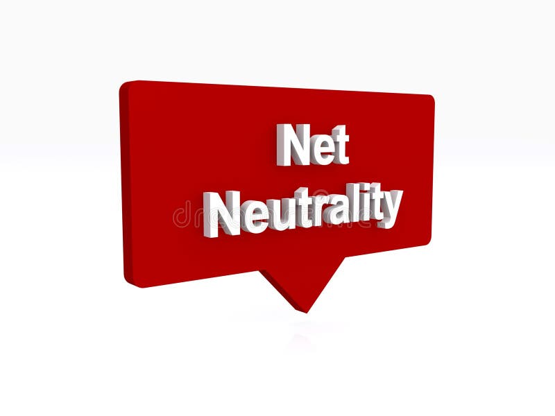Net Neutrality Speech Ballon on White Stock Illustration - Illustration ...