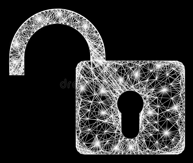Net Open Lock Web Mesh with Bright Glare Spots Stock Vector ...