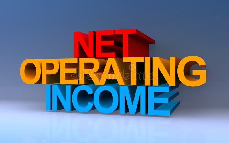 Net Operating Income on Blue Stock Illustration - Illustration of ...