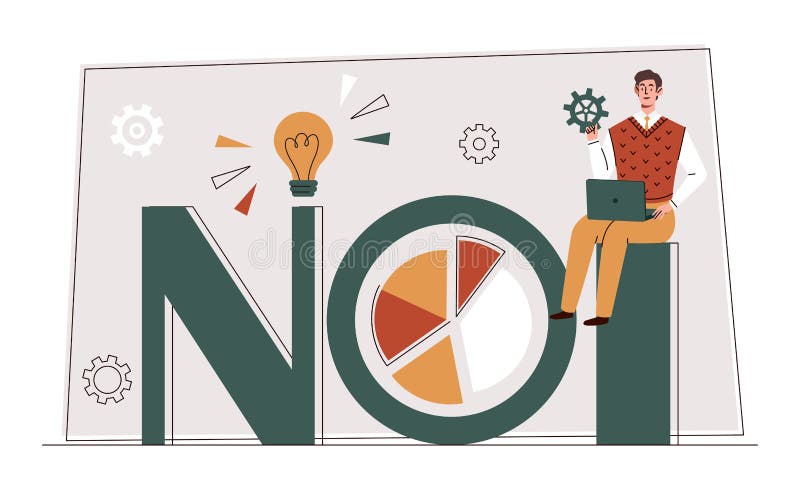 Net operating income stock vector. Illustration of calculation - 244615483