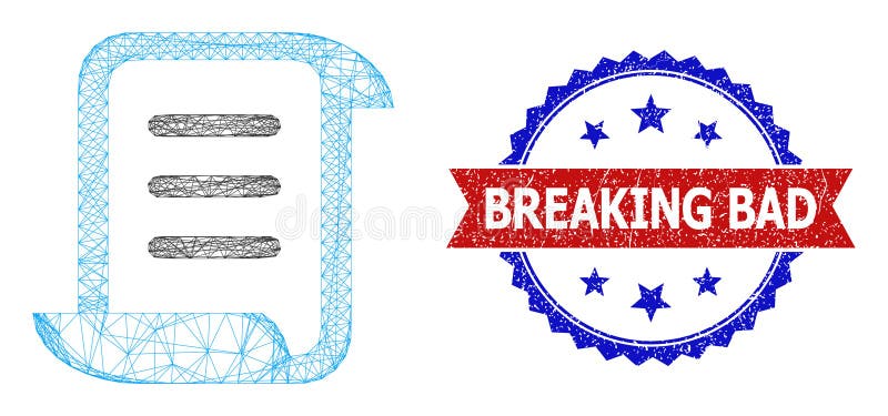 Net Page Scroll Mesh and Textured Bicolor Breaking Bad Seal Stock Vector - Illustration of ...