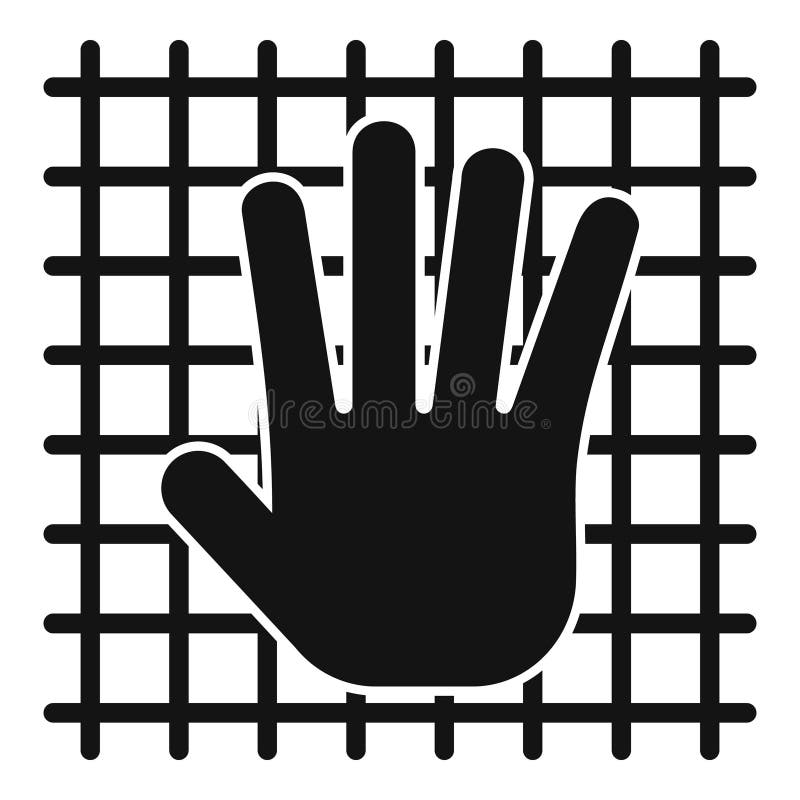Net Palm Scanning Icon Simple Vector. Online Database Code Stock ...