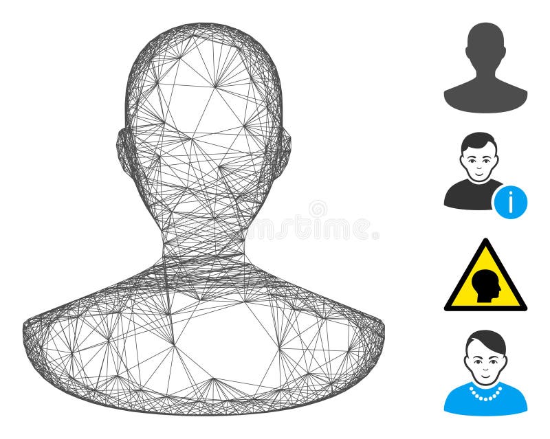 Net Person Vector Mesh stock vector. Illustration of linear - 215374443