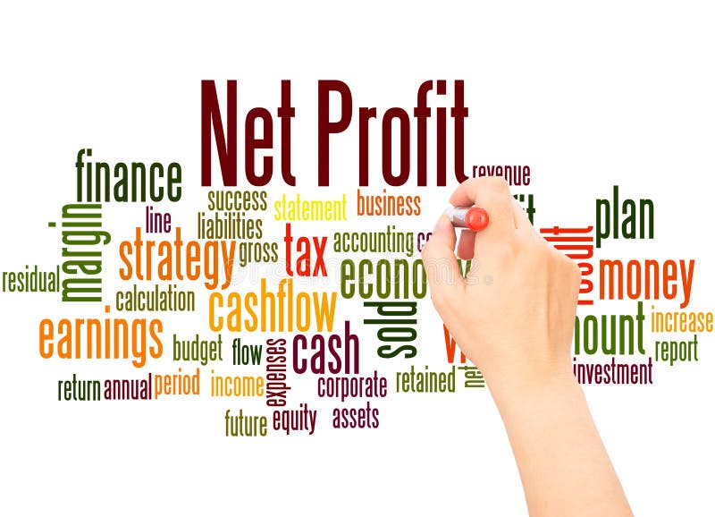 Net Profit Word Cloud Hand Writing Concept Stock Illustration ...