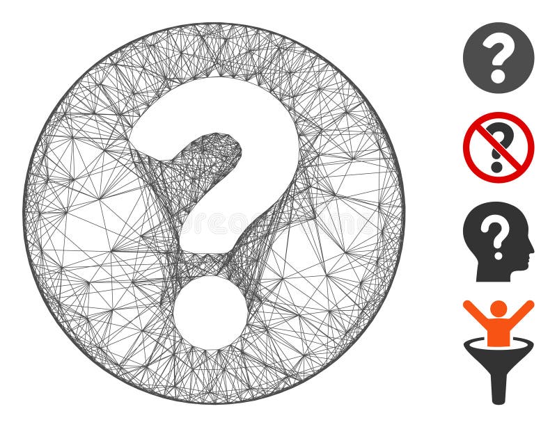 Net Question Vector Mesh stock vector. Illustration of mosaic - 215375431
