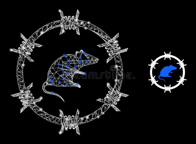 Net Rat Arrest Web Mesh Icon with Constellation Lightspots Stock Vector ...