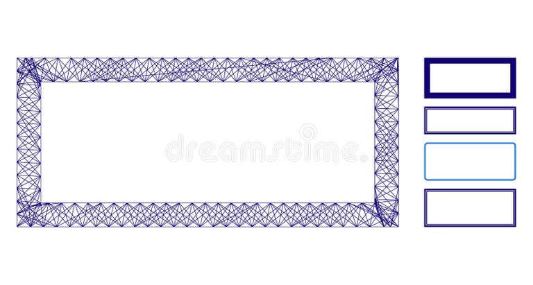 Net Rectangle Frame Vector Mesh Stock Illustration - Illustration of ...