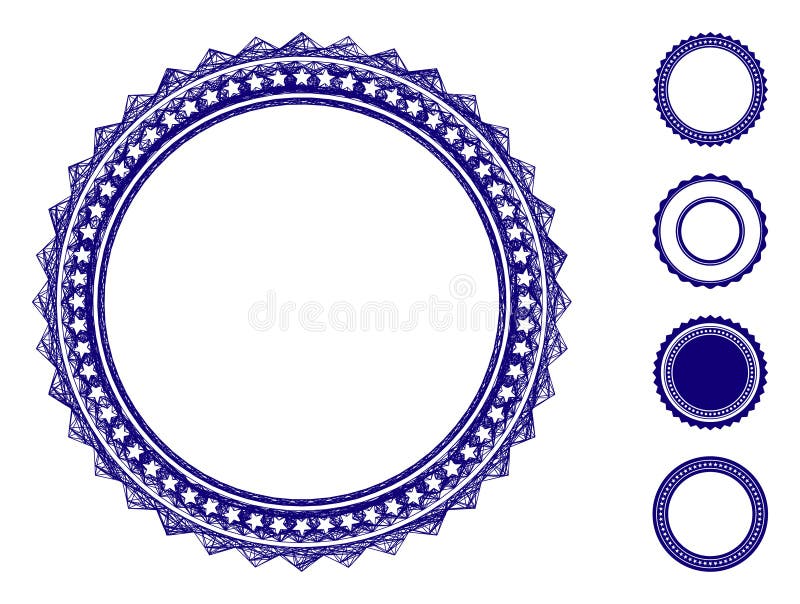 Net Rosette Circular Star Frame Vector Mesh Stock Illustration ...