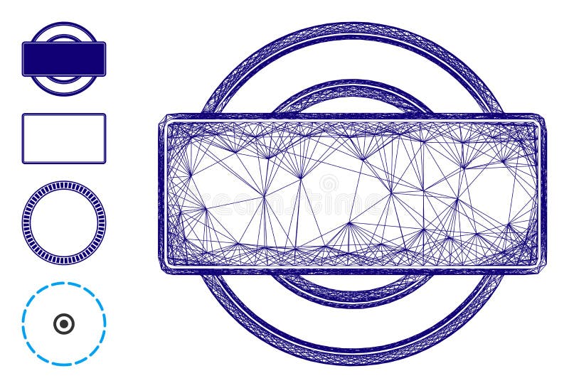 Net Round and Rectangle Frame Vector Mesh Stock Vector - Illustration ...