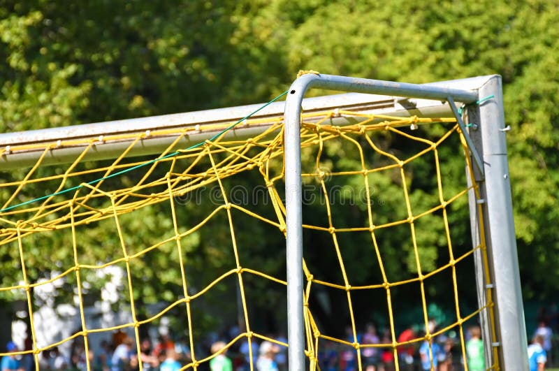 Net of the Soccer Field Closeup Stock Image - Image of goal ...