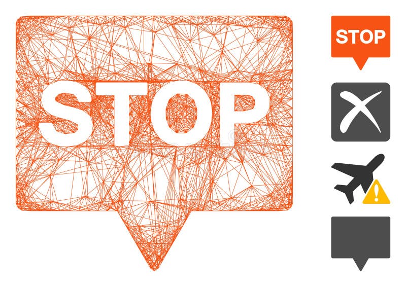 Net Stop Banner Vector Mesh Stock Illustration - Illustration of danger ...