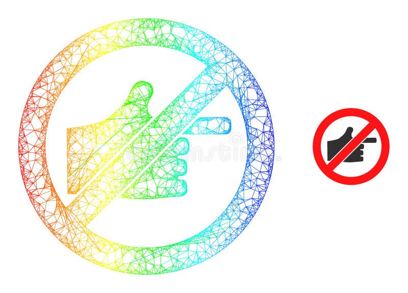 Net Stop Index Finger Mesh Icon with Spectrum Gradient Stock Vector ... Net Stop Index Finger Mesh Icon with Spectrum Gradient Stock Vector ...