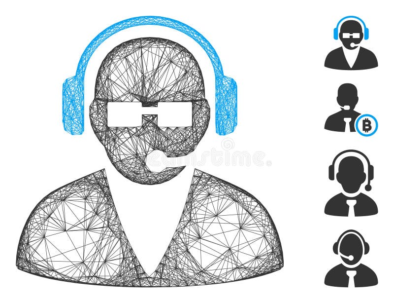 Net Support Operator Vector Mesh Stock Illustration - Illustration of ...
