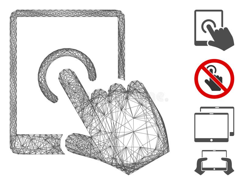Net Tablet Tap Vector Mesh stock vector. Illustration of navigation ...