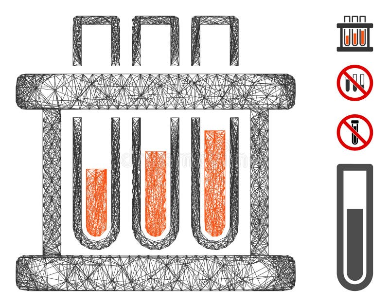 Net Test Tubes Vector Mesh stock vector. Illustration of modeling ...