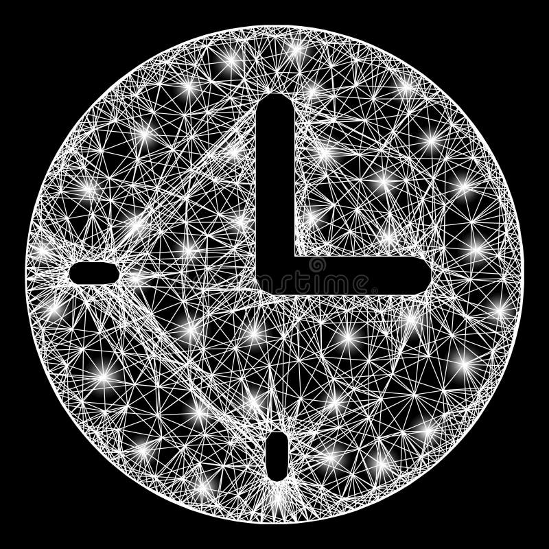 Net Time Web Mesh with Bright Glitter Dots Stock Vector - Illustration ...