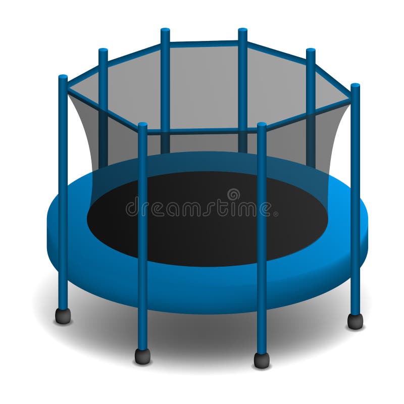 Round Trampoline Icon, Cartoon Style Stock Vector - Illustration of ...