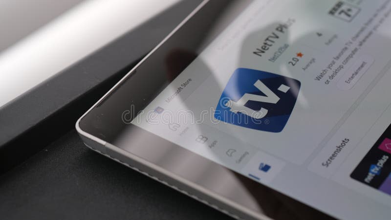 Net TV Plus App on Windows Surface. Editorial Stock Image - Image of ...