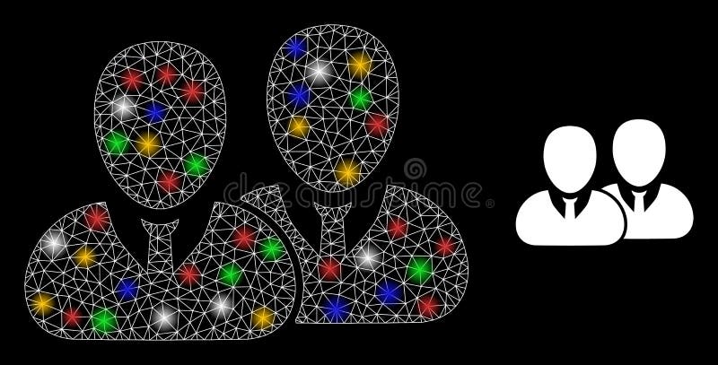 Net Users Glare Icon with Colored Glare Spots Stock Vector ...