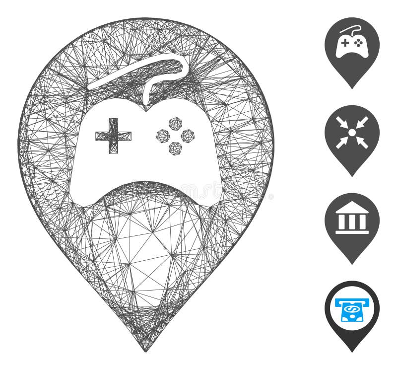 Net Video Games Marker Vector Mesh Stock Vector - Illustration of ...