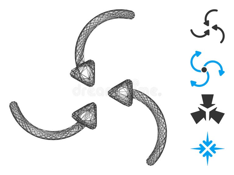 Net Vortex Arrows Vector Mesh Stock Vector - Illustration of cycle ...