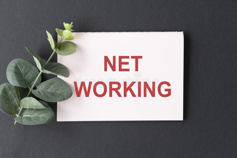 Net Working Text on Notepad with Keyboard on Table Stock Photo - Image ...