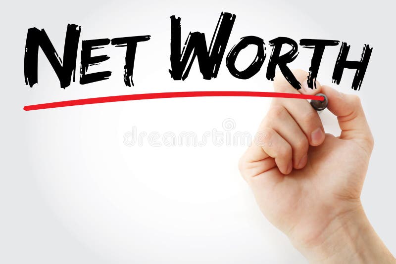 Net Worth Text with Marker, Business Concept Stock Photo - Image of ...