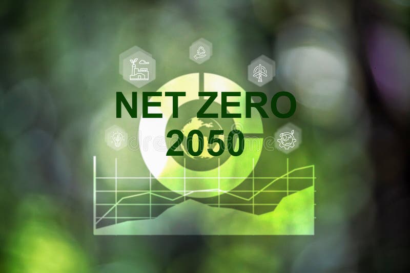 Net Zero 2050 Carbon Neutral and Net Zero Concept Natural Environment a ...