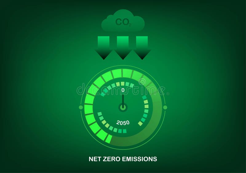 Net Zero Emission Policy by 2050 Stock Vector - Illustration of ...