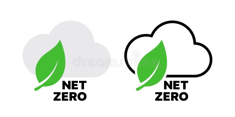Net Zero Emissions Badges. Ecology Icons Stock Vector - Illustration of ...