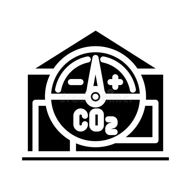 Net Zero Energy Building Green Glyph Icon Vector Illustration Stock ...