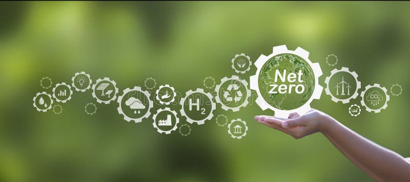 Net-Zero Icons. CO2 Net-Zero Emission - Carbon Neutrality Concept Stock ...