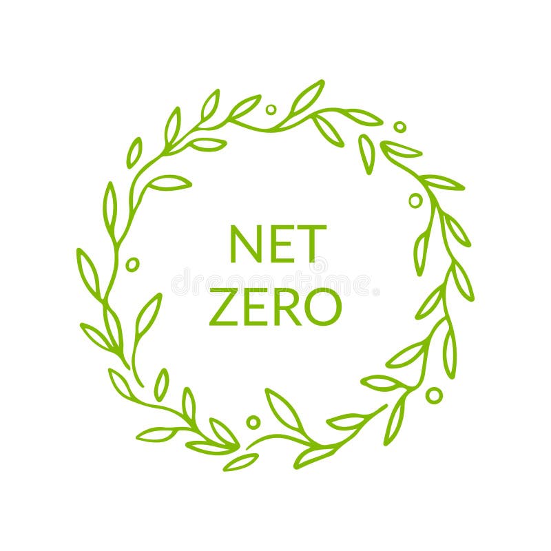 Net Zero Label. Carbon Neutral Round Sign. Vector Isolated Design Stock ...