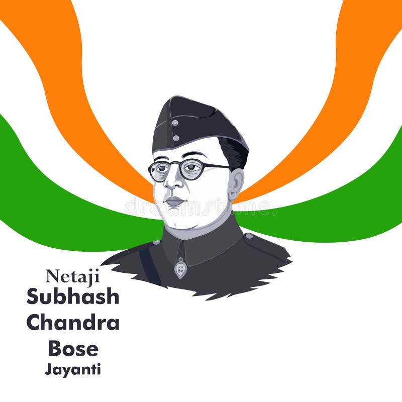 Neta Ji Subhash Chandra Bose Jayanti Ilustración del Vector ...