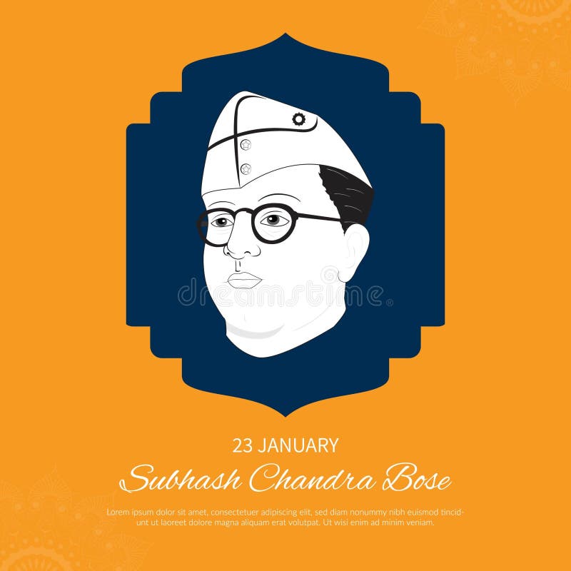 Netaji Subhash Chandra Bose Jayanti Banner Design Vektor Abbildung ...